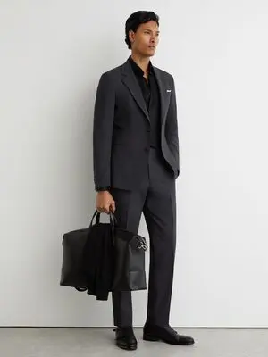 REISS Slim Regular Fit Cotton-twill Two-fold Shirt Slim-fit