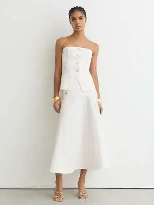 REISS Strapless Button Waistcoat