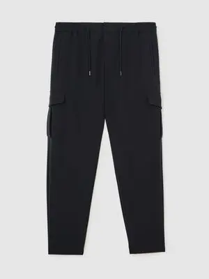 REISS Technical Drawstring Tapered Trousers