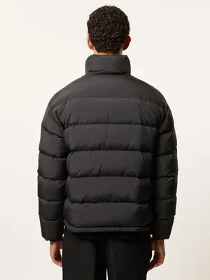 REISS Monogram Quilted Relaxed Puffer Jacket - Black