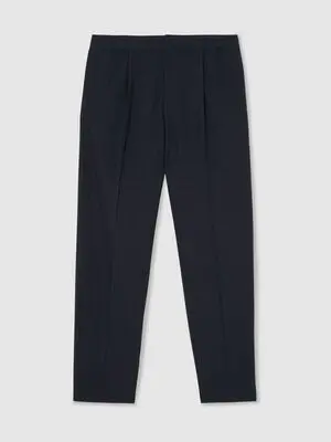 REISS Sidney Stripe Tapered Pleated Trousers