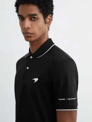 REISS X Mclaren F1 Team Racing Air-water Cotton Polo Shirt - Black