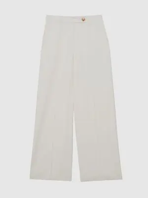 REISS Wide-leg Seam-detail Trousers
