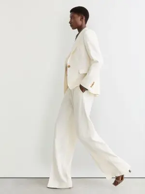 REISS Wide-leg Seam-detail Trousers