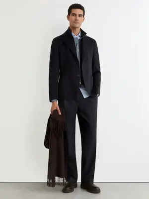 REISS Single-breasted Blazer With Gilet Insert Tailored-fit - Navy