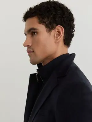 REISS Single-breasted Blazer With Gilet Insert Tailored-fit - Navy