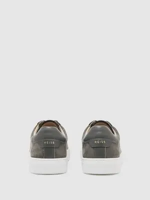 REISS Finley Leather Lace-up Trainers