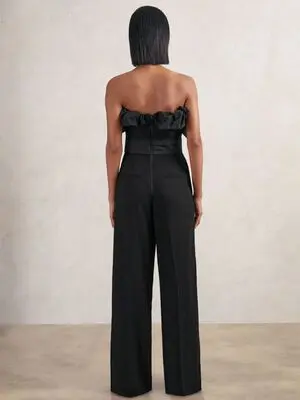 REISS Sculptural Strapless Wide-leg Jumpsuit