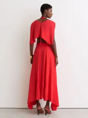 REISS Strappy Draped Cape Maxi Dress
