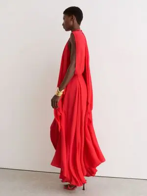 REISS Strappy Draped Cape Maxi Dress