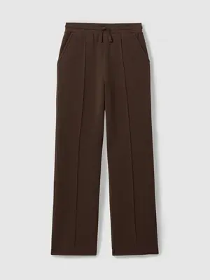 REISS Premium Interlock Wide-leg Joggers