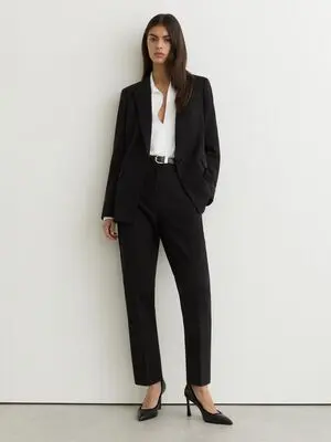 REISS Gabi Tailored Single-breasted Suit Blazer - Black