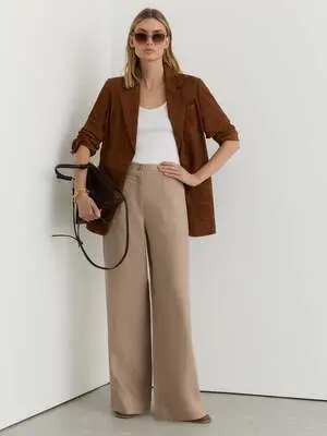 REISS Ashby Linen Wide-leg Trousers - Neutral