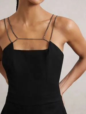 REISS Chain-strap Wide-leg Jumpsuit