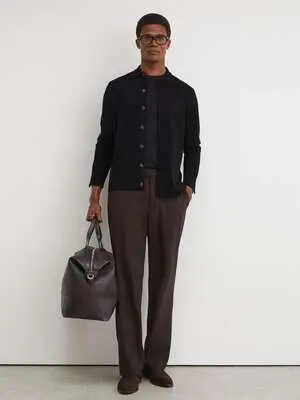 REISS Merino Wool Button-through Cardigan