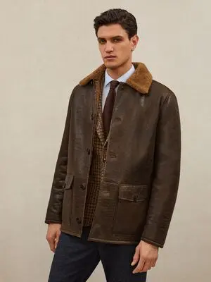 REISS Atelier Shearling Leather Jacket