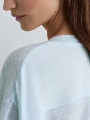 REISS Linen V-neck T-shirt