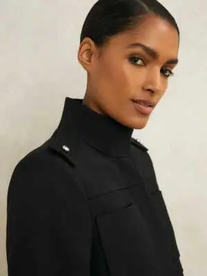 REISS Atelier Wool Belted Long Coat