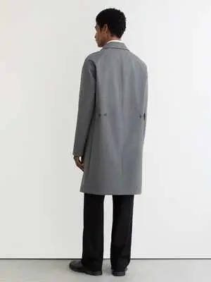 REISS Single-breasted Raglan Raincoat With Wool
