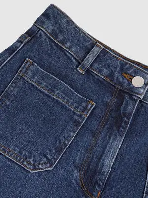 REISS Straight-leg Patch-pocket Jeans