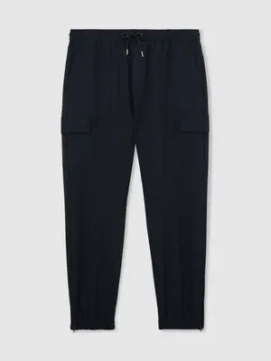 REISS Slim-leg Drawstring Cargo Trousers