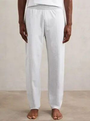 REISS Cotton Jersey Logo-waistband Joggers With Stretch