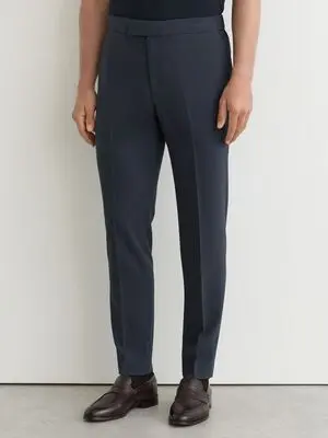 REISS Found Airforce Slim Fit Stretch Slim-fit Drawstring Trousers - Blue