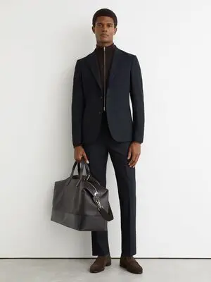 REISS Tailored Fit Suit Trousers - Navy