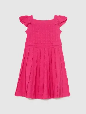 REISS 9-13 Yrs Textured-knit Cap-sleeve Dress