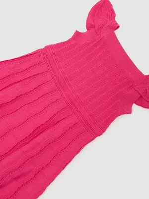 REISS 9-13 Yrs Textured-knit Cap-sleeve Dress