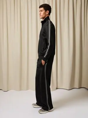REISS Monogram Cotton Wide-leg Joggers