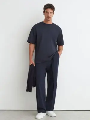 REISS Cotton Relaxed-fit T-shirt - Navy