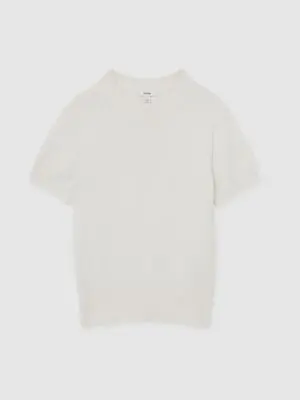 REISS Cotton And Wool Crew-neck Top