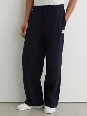 REISS Monogram-embroidered Relaxed Joggers