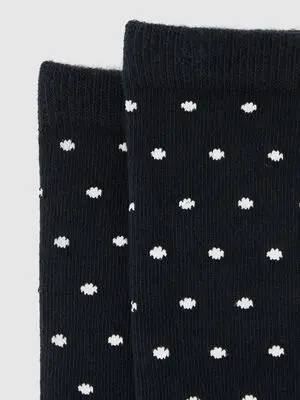 REISS Cotton-blend Polka-dot Socks - Navy