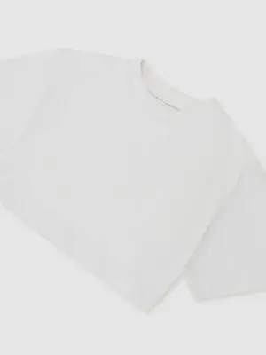 REISS 3-9 Yrs Cotton Relaxed Cropped T-shirt