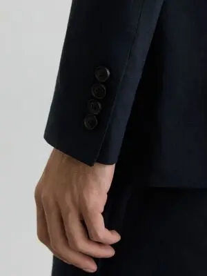 REISS Kin Classic Fit Single-breasted Linen Blazer