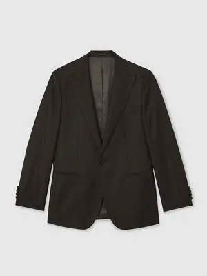 REISS Single-breasted Polka-dot Blazer Classic-fit Wool-blend