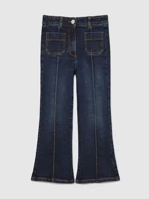 REISS 9-13 Yrs Patch-pocket Flared Jeans