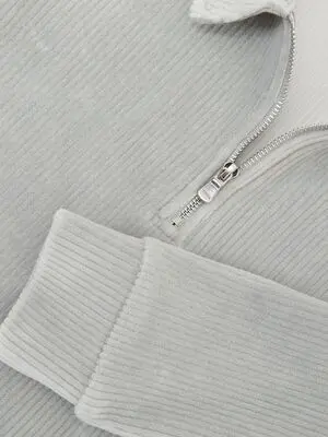 REISS 9-13 Yrs Corduroy Half-zip Polo Shirt