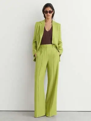 REISS Textured-weave Single-breasted Suit Blazer