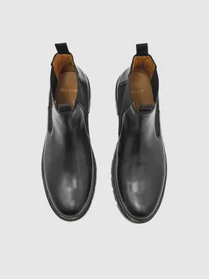 REISS Leather Chelsea Boots - Black