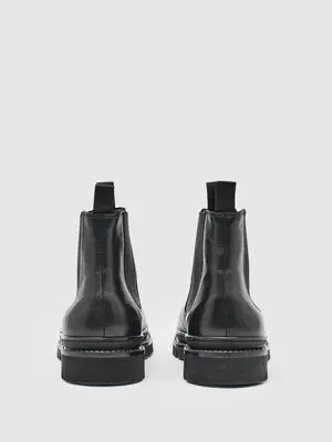 REISS Leather Chelsea Boots - Black
