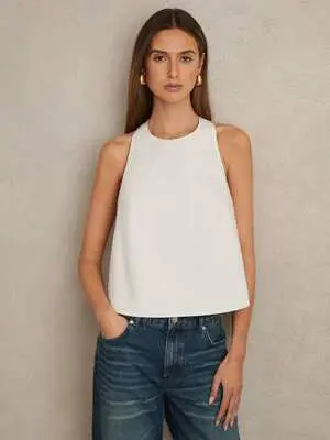REISS Cotton Belt-halterneck Top