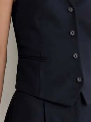 REISS Wool-blend Tailored Waistcoat