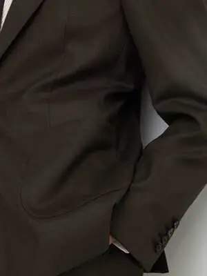 REISS Wool Single-breasted Classic-fit Suit Jacket - Dark Brown