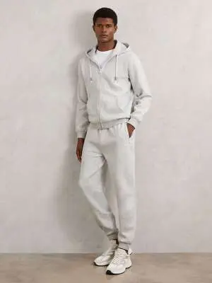 REISS Cotton-blend Drawstring Joggers - Grey