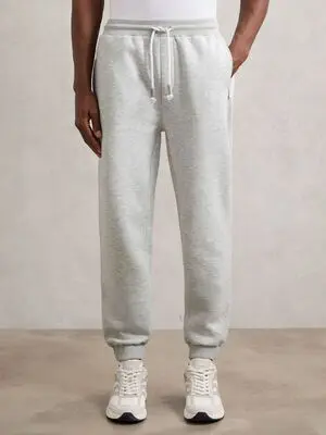 REISS Cotton-blend Drawstring Joggers - Grey