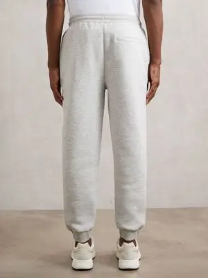 REISS Cotton-blend Drawstring Joggers - Grey
