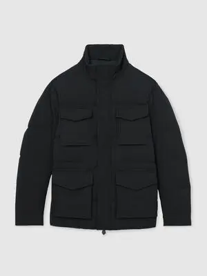 REISS Quilted Four-pocket Puffer Jacket